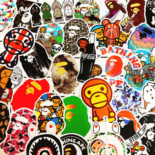 Bathing bape pack of 50 stickers – Tdp.ng